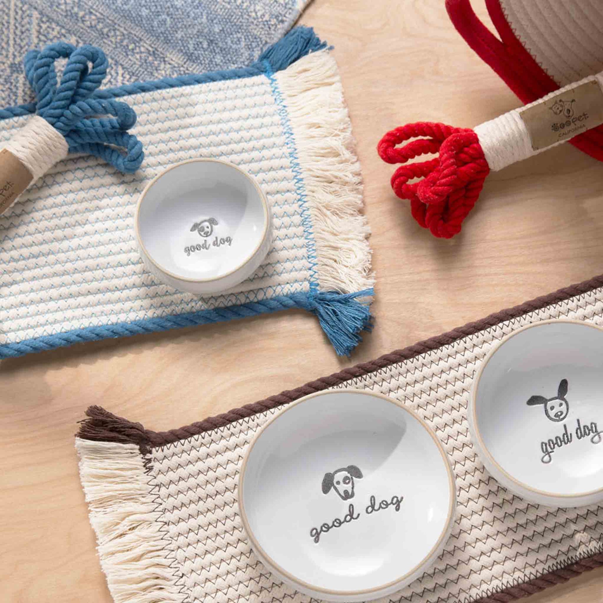 Dog Toy Bucket | Cream & Red — Ore' Originals Inc.