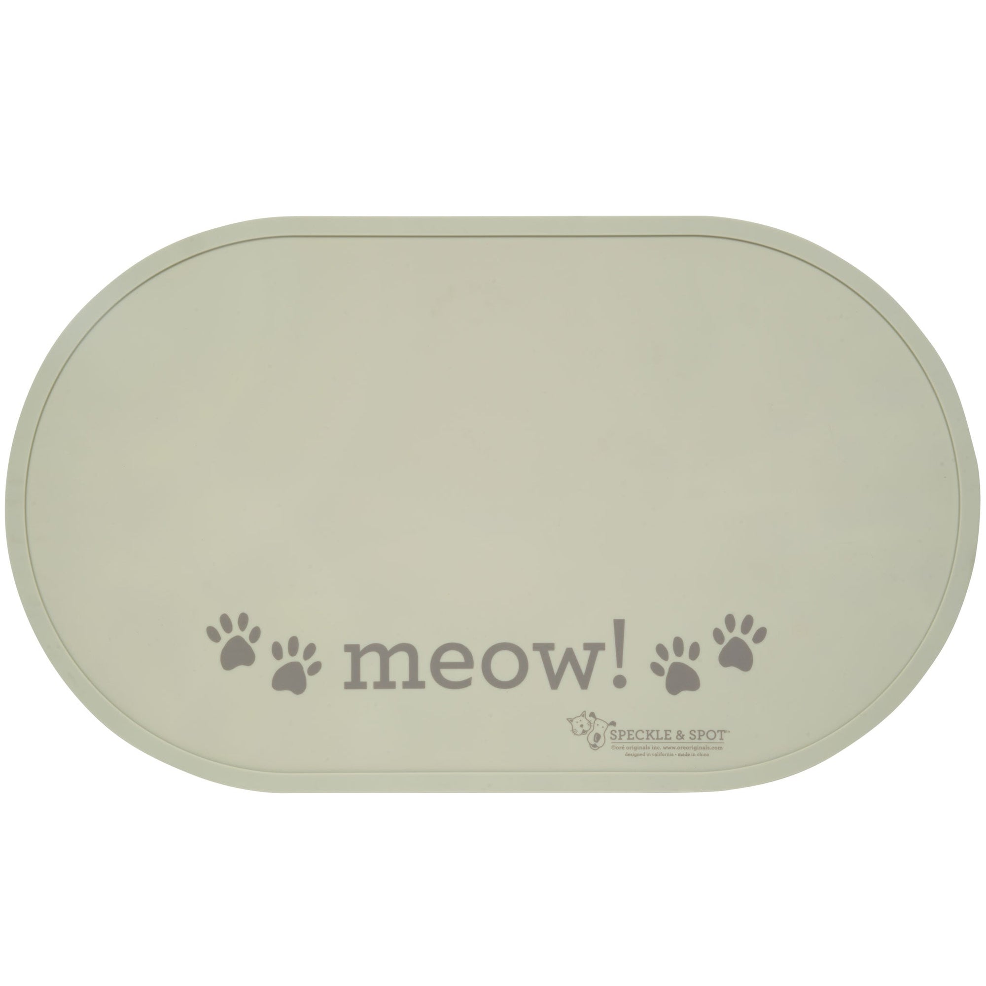 Oval Silicone Placemat | Large | Grey Meow — Ore' Originals Inc.